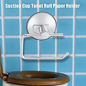 Toilet Roll Paper Holder Holder Rod Shelf Suction Cup Paper Towel Holder Rack Holder Bar Roll Paper Holder Suction Cup Roll Towel Racks