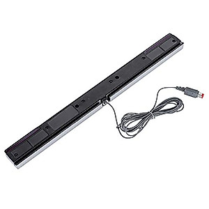 ASHATA Game Console Sensor Bar, Replacement Wired Infrared Signal Ray Sensor Bar Wired Receiver for Game Console, Includes Clear Stand
