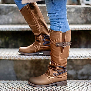 Womens Sandals, Rain Boots for Women Womens Slides Boots Outdoor Shoes Lace Up Heels Gladiator Latin Boots Waterproof Shoes for Women Khaki