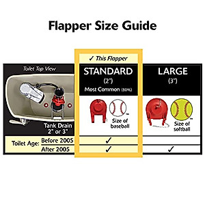 Korky 100 Ultra High Performance Universal 2" Flapper, 3 PACK