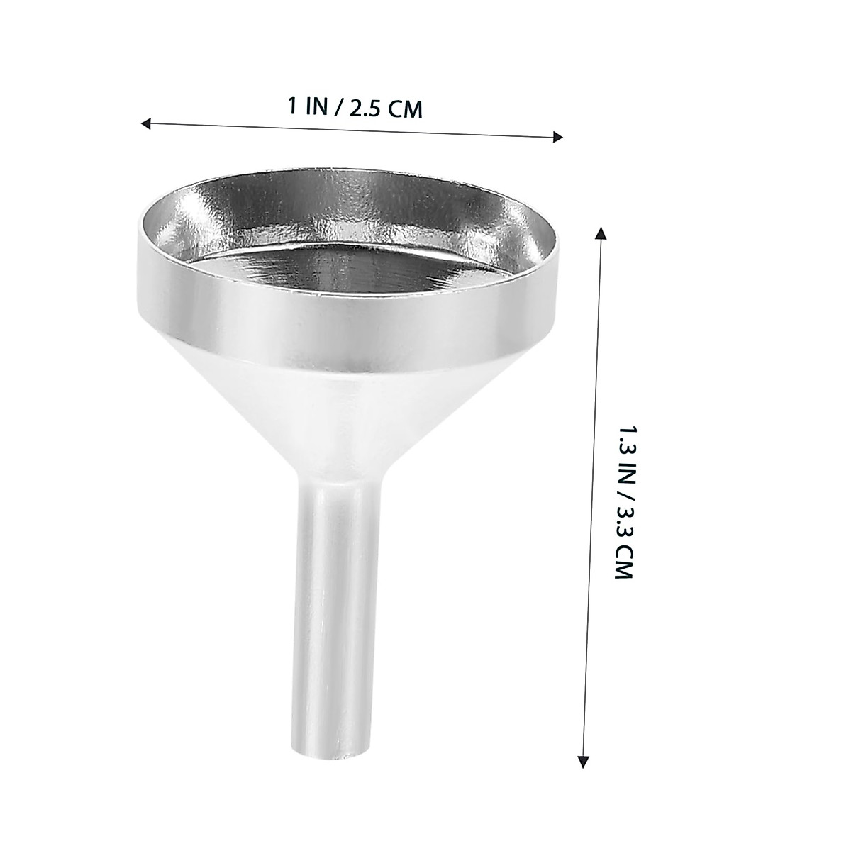 Baluue 12pcs 2.5 Inch x 0.6 Inch Small Metal Funnels with 2 Pack Mini Pipette for Filling Bottle and Containers, Oil and Liquid Filling and Tranfer Funners Tool Kit