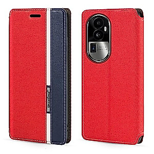 Shantime for Oppo Reno 10 Pro Plus 5G Case, Fashion Multicolor Magnetic Closure Leather Flip Case Cover with Card Holder for Oppo Reno 10 Pro+ (6.74”)