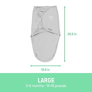 SwaddleMe by Ingenuity Original Swaddle - Size Large, 3-6 Months, 3 Count (Pack of 1) (Mountaineer)