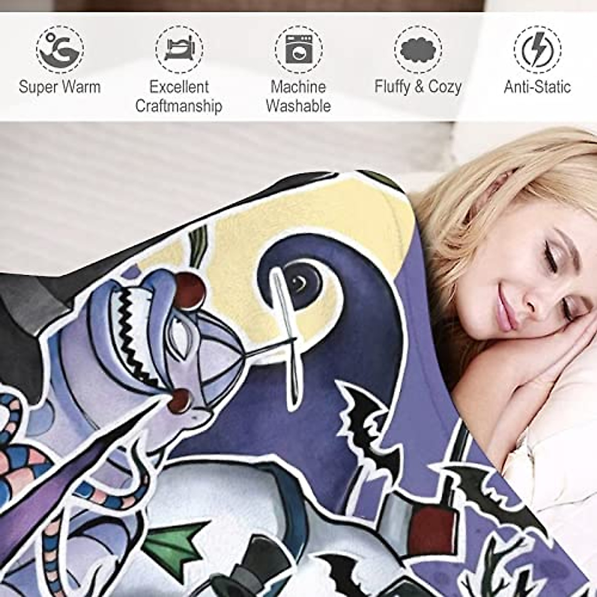 Throw Blanket Flannel Fleece Comfortable Blankets All Season Ultra Soft Throws for Bed Couch Sofa 40X50 inch