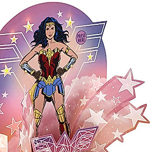 Hallmark Wonder Woman Paper Wonder Pop Up Musical Birthday Card (Plays Wonder Woman Theme)