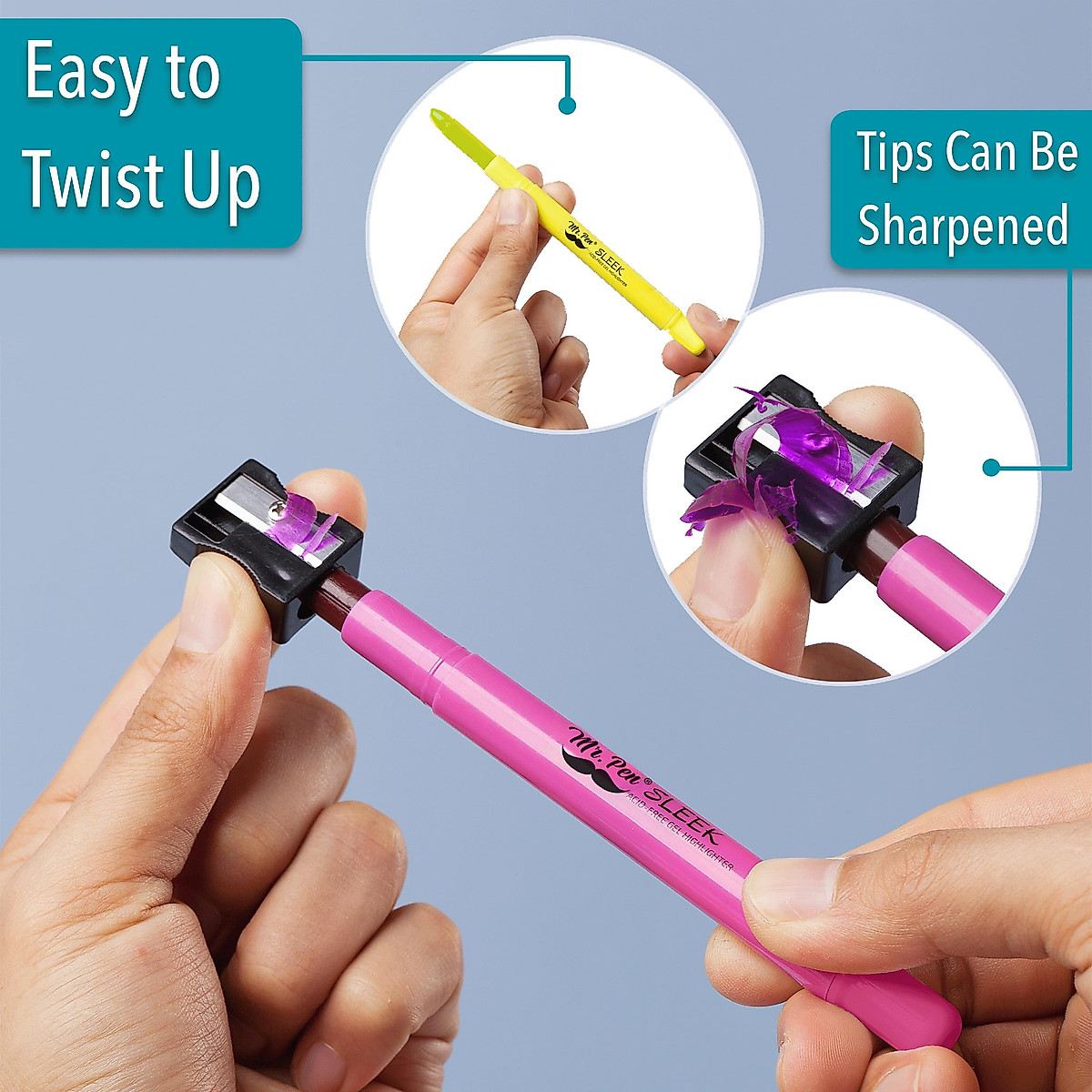 Mr. Pen- Gel Highlighters, Bible Highlighter, Pack of 20, No Bleed Highlighter, Yellow Highlighters, Dry Highlighter, Bible Study Highlighter, Bible Journaling Supplies, Bible Markers for Tabs