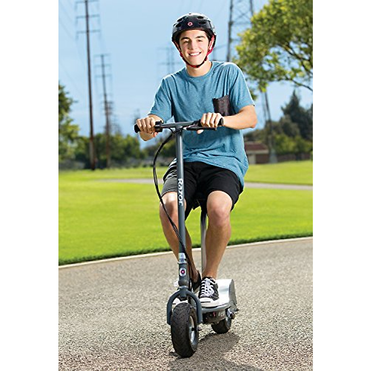 Razor E300S Seated Electric Scooter - Matte Gray 41 x 17 x 42-Inch