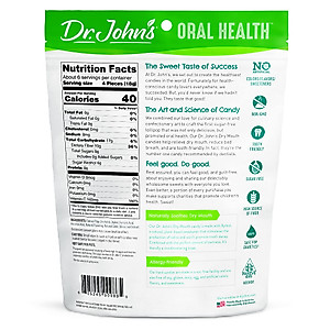Dr. John’s Oral Health Sugar Free Candy, Healthy Dry Mouth Drops with Zero Sugar, Low Calorie Snacks, Keto Friendly Hard Candy Sweets, Tart Cherry, 24 Count, 3.85 OZ
