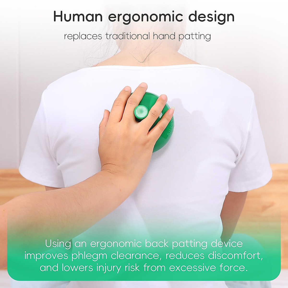 Fanwer Palm Chest Percussion Cup (Small) - Chest Physical Therapy Cup, Break up Mucus, Phlegm Remover, Percussion Treatment for Expectoration Problem and Long-Term Bed Rest Basic Nursing Work