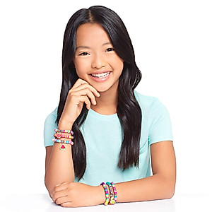 Make It Real - Heishi Beads with Storage Case - Jewelry & Charm Bracelet Making Kit with Storage Case - Friendship Bracelet Set with Beads, Charms & Thread - Arts & Crafts Bead Kit for Girls