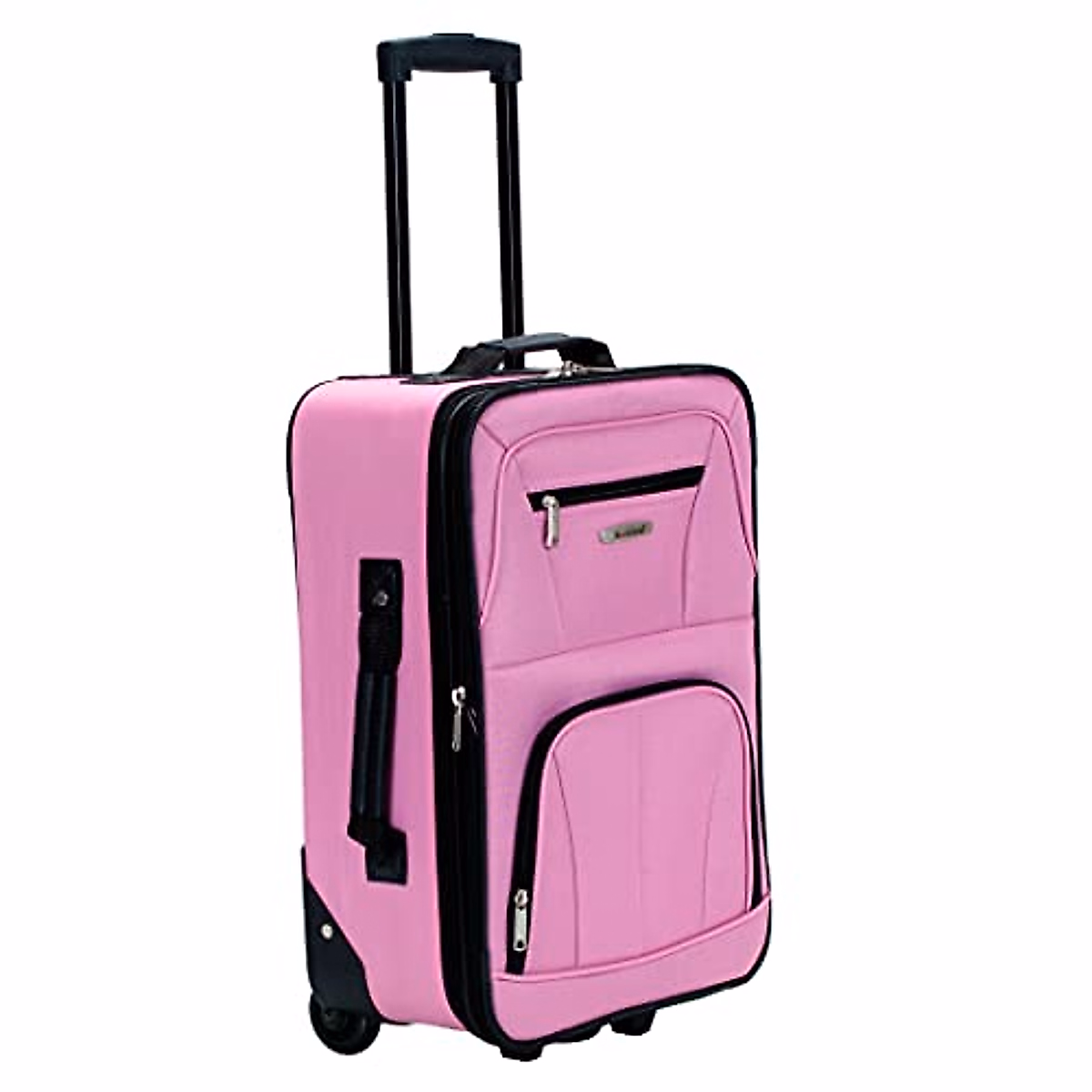 Rockland Fashion Softside Upright Luggage Set, Expandable, Pink, 2-Piece (14/19)