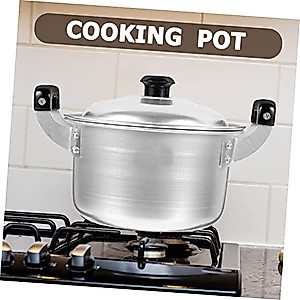 RORPOIR Vintage Aluminum Pot Stock Pot Small Pot with Lid Soup Pot with Lid Aluminum Pans with Lids Korea Noodle Pot Small Pasta Pots Ramen Cooking Pot Quick Heating Ramen Pot Stockpot 16c
