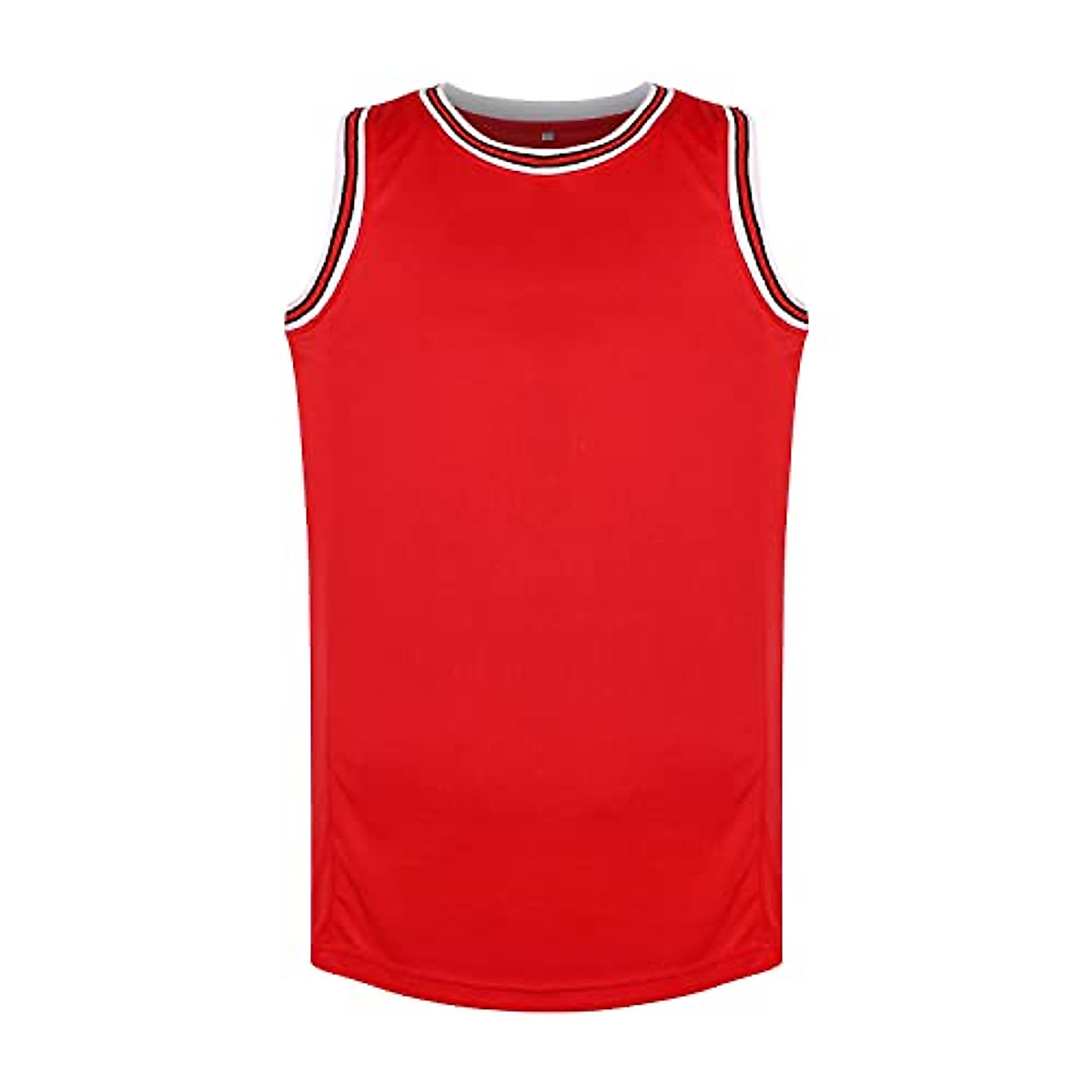 Blank Basketball Jersey Men's Mesh Athletic Sports Shirts Black Yellow White Blue Red S-3XL(Red,XX-Large