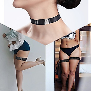 Neoviancia Women’s Garter Belts Plus Size, Adjustable High Elastic Garter Belt for Thick Thighs