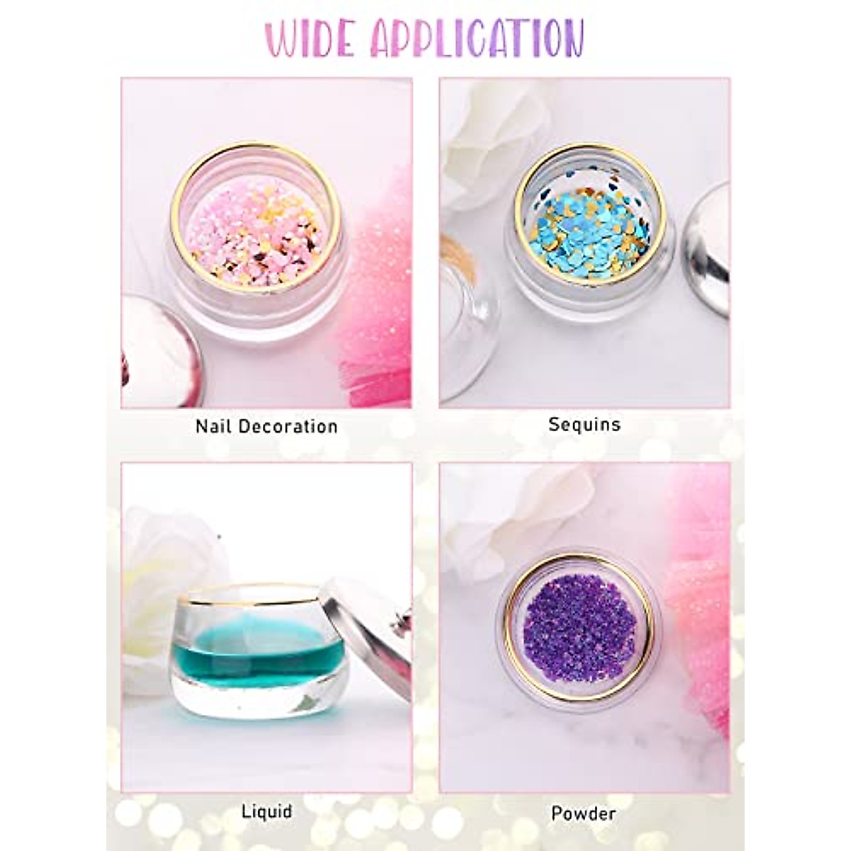 TOROKOM 2Pcs Dappen Dish Glass Monomer Dish with Lid for Acrylic Nails Small Clear Nail Cup Containers for Liquid Powder Damping Dapping Dish Holder Supplies