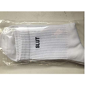 MUST ROSE SPORTS AND HOMEWEAR FUCK OFF Swear Word Curse Printed Stockings Crew Socks Funny Men Tube Socks (one size, Slut)