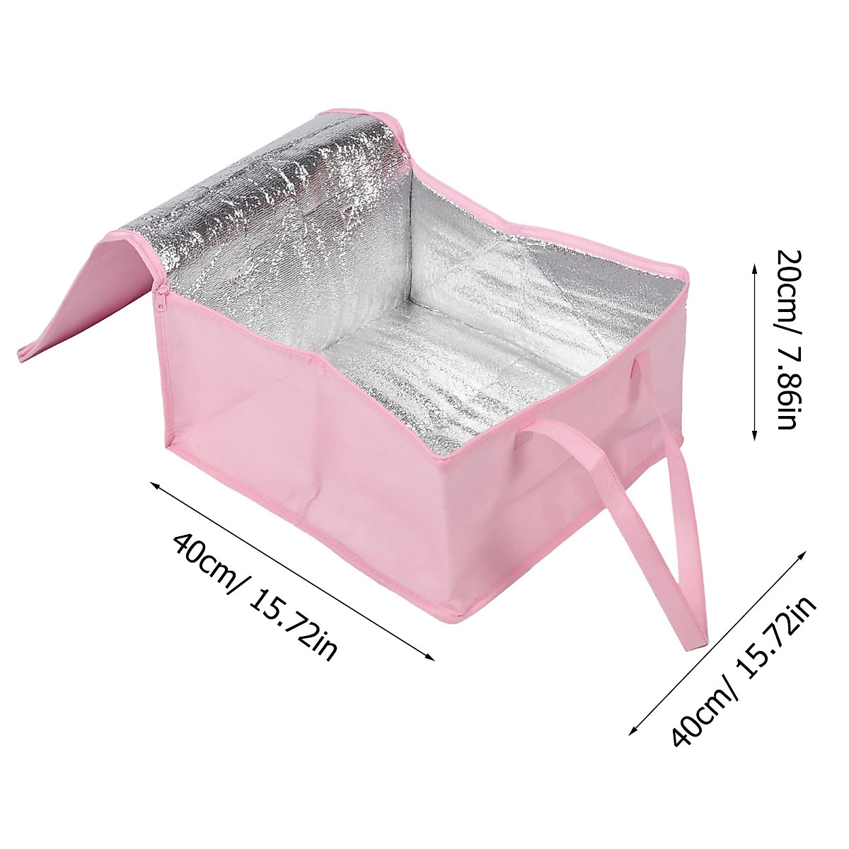 LABRIMP Cake Insulation Bag Deliveries Portable Food Insulated Bag Takeout Door Cake Insulated Bag with Handle Insulated Food Bag Cake Packaging Insulated Bag Pink Non-woven Bags
