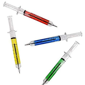 BestGrew® 4 Syringe Pens + 6 Syringe Highlighters Fluorescent Needle Watercolor Pen