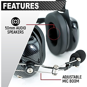 Rugged Behind The Head Headset and Adaptor Cable for Racing Radios Electronics Motorola CP200 – Features Cable to Connect to Two Way Handheld Radio Noise Reduction Volume Control Knob 3.5mm Input Jack