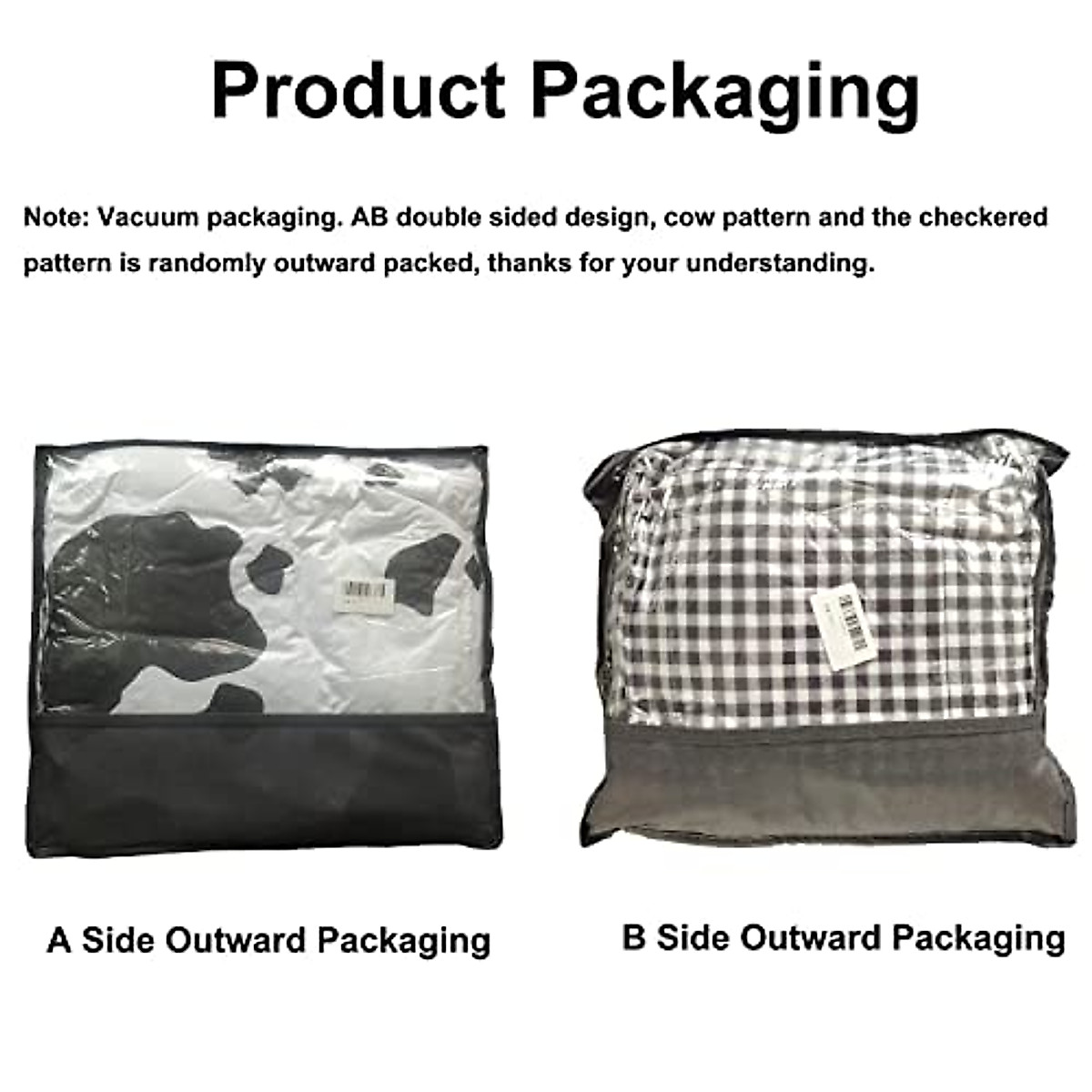 PERFEMET Cow Print Bedding Comforter Set Cartoon Milk Cow Print Bedding Set Reversible Plaid Grid Bed Sets for Kids Teens Boys Girls (Twin/Twin XL Size, Black and White)