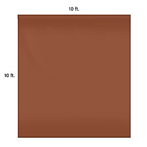 Julius Studio 10 x 10 ft. Brown Backdrop Screen Photo Background, 150 GSM Thicker Synthetic Fabric for Professional Photography Video Studio, Events, Party, Pure Brown Color, JSAG193