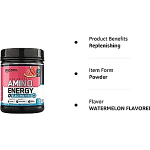 Optimum Nutrition WATERMELON SPLASH AMINO ENERGY ELECTROLYTES Powder 1.51 LB 72 SERVINGS