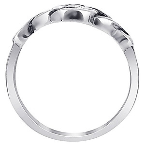 Gem Avenue 925 Sterling Silver Celtic Knot Design Ring for Women Size 7