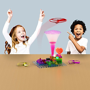E-Blox Building Blocks STEM Circuit Kit, 59 Projects, Build Your Own Fan Launch Light Show, Science Projects, Birthday Gift, Boys, Girls, 8+