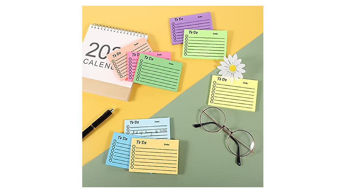 450 Sheets Lined To Do List Sticky Notes | Assorted Colors