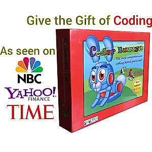 Coder Bunnyz - The Most Comprehensive STEM Coding Board Game Ever! Learn All The Concepts You Ever Need in Computer Programming in a Fun Adventure. Featured at TIME, NBC, Sony, Google, Maker Faires!