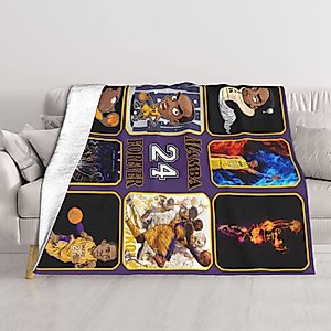 Basketball Throw Blanket Photos Collage Legend Blanket Warm Soft Fuzzy Throw Blankets Basketball Fans Gifts for Men 80x60 inches