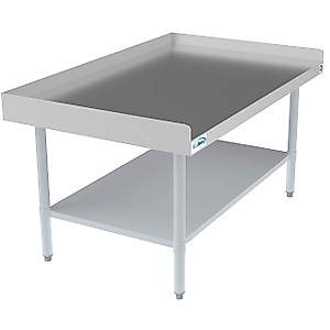 KoolMore EQT-163048 16 Gauge Stainless Steel Commercial Equipment Stand - 30 x 48 Heavy Duty Griddle Stand with Undershelf