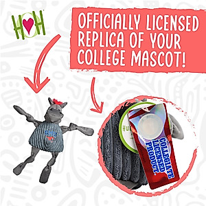 HuggleHounds Knottie Plush Dog Toy - Dog Stuffed Animal Toy, Puppy Toys, Squeaky Dog Toy for Small, Medium & Large Dogs, Durable Plush to Keep Busy, Officially Licensed - LSU Mike The Tiger, Large