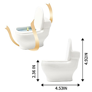 Stocking Stuffers for Women Men Adults, Funny Toilet Candle for Women Men, Gag Gift for Women Men Friend, Toilet Design Jar Candles Suitable for Bathroom Scented and Quirky Gift for Friends