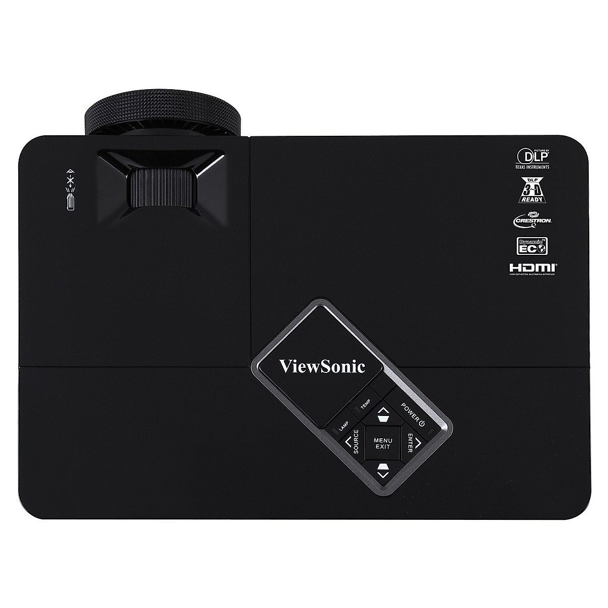 ViewSonic PJD6345 XGA 1024x768 DLP Projector with LAN Control, Wired and Wireless LAN Display (Black)