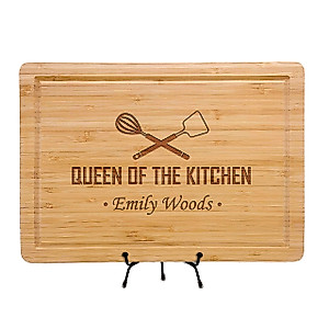Mom Gifts for Mothers Day, Personalized Cutting Board for Kitchen, Queen of the Kitchen, Custom Women Gifts, Mother's Day Gift for Mama, Grandma, Sister, Wife, Custom Board for Birthday, Anniversary