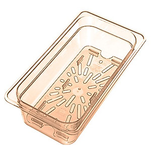 Carlisle FoodService Products 3087013 StorPlus High Heat Drain Shelf, Third Size, Amber