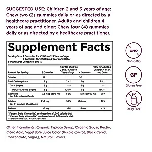 Solgar U-Cubes Children's Calcium with Vitamin D3, 60 Gummies - Strawberry Flavor - Supports Bone & Teeth Health - Non GMO Gluten Free, Dairy Free - 30 Servings