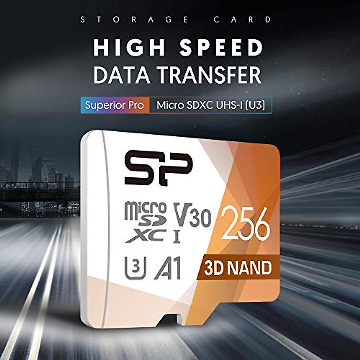 Silicon Power 256GB Micro SD Card U3 SDXC Up to 100MB/s High Speed Memory Card with Adapter for Nintendo-Switch, Cams, Steam Deck and Drones