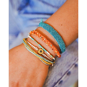 Tarsus Bracelets For Teen Girls, Boho Cute Handmade Flower Daisy Sunflower Braided Woven Friendship Bracelets for Women Stack 5 Bracelet Set Stuff