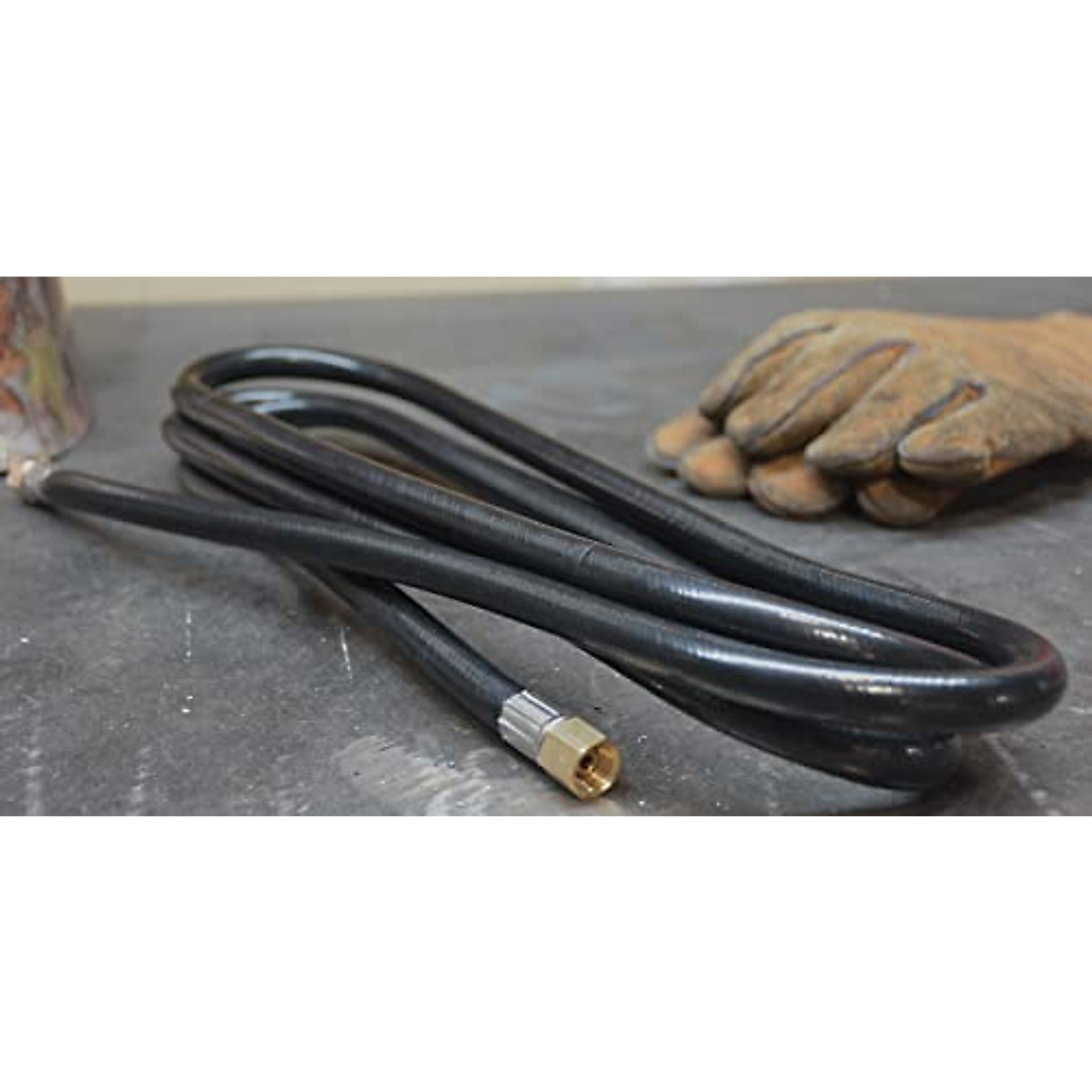 Hot Max 24212 Replacement Hose Liquid Propane/Natural Gas Hose with 350 Psi Rating, 10'