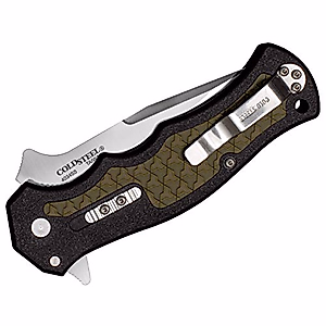 Cold Steel Crawford Model 1 Folding Knife with Pocket Clip, 3 1/2" Blade, Zy-Ex Handle