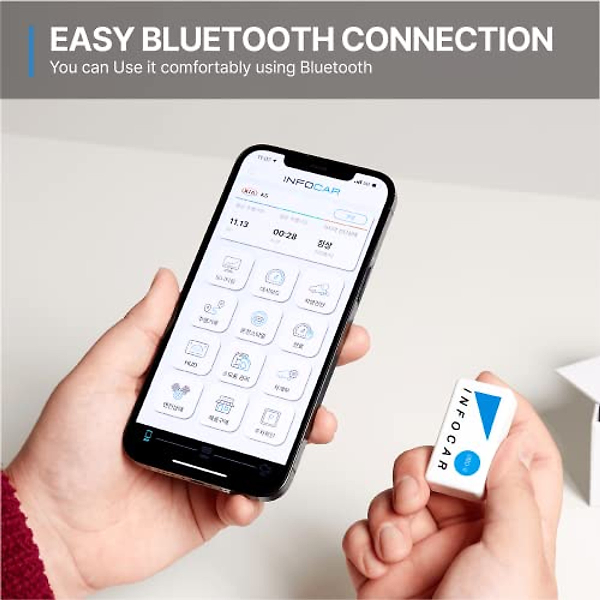 INFOCAR smart scanner, Smart Vehicle Health Monitor, Wireless Bluetooth OBD2 Car Code Reader with App, Car Scan Tool for iPhone and Android