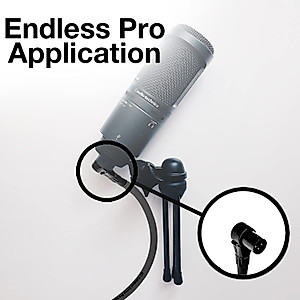 COLUBER CABLE Right Angle XLR Male to Right Angle 1/4" TRS - 0.5 Feet - Red - Pro 3-Pin Microphone Connector for Powered Speakers, Audio Interface or Mixer for Live Performance & Recording