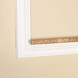 2 Pieces Folding Wood Rulers Measuring Sticks 6.6 Feet Wooden Foldable Ruler Yardstick with Brass Slide Measuring Rule Outside Inches Inside Centimeter Read for Woodwork DIY Craft Carpenter Engineers