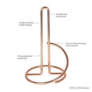 Spectrum Diversified Euro Supreme Paper Towel Holder, Copper