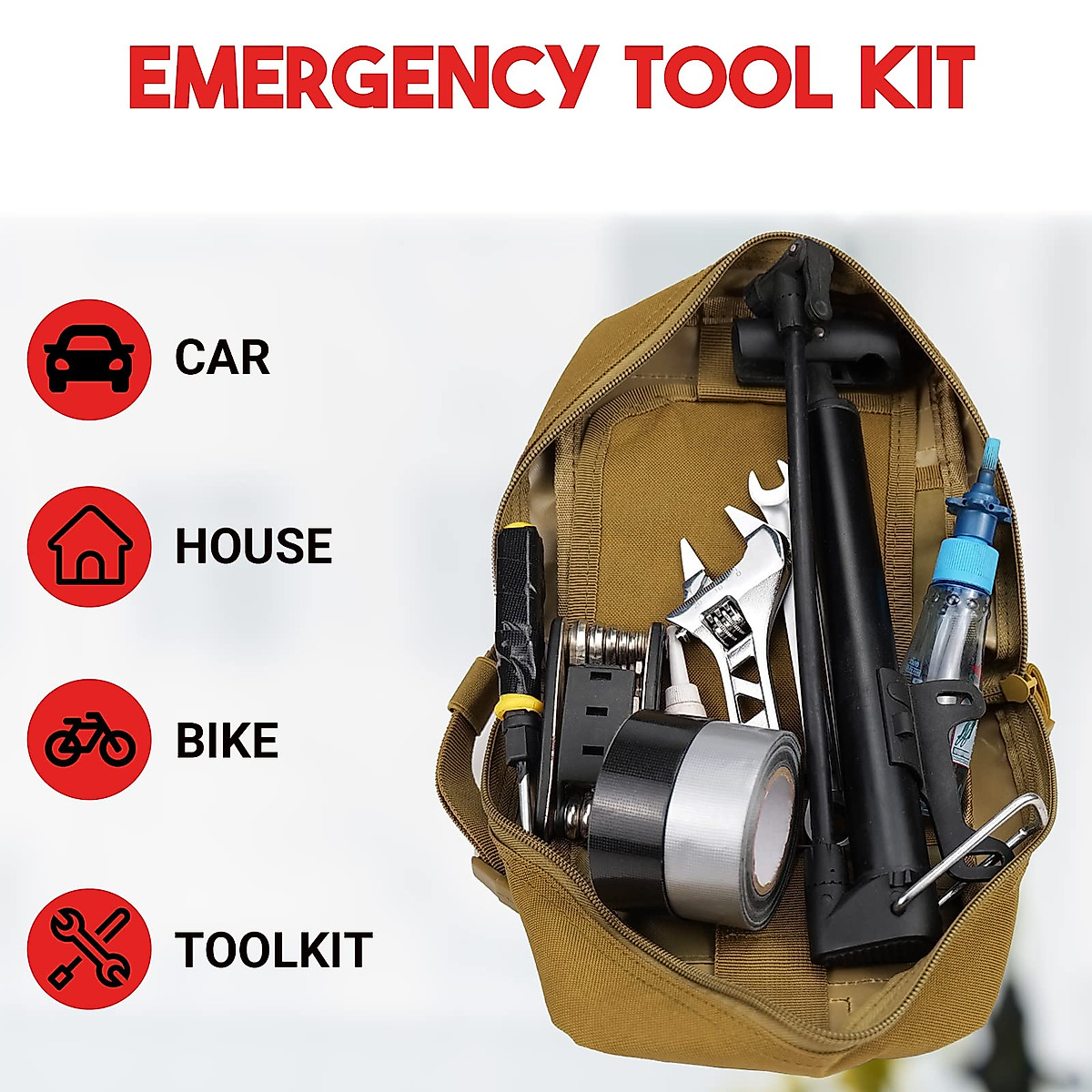 Autrends Mini Duct Tape, 1" x 10 yd Travel Size Duct Tape 1 Pack, Small Roll, Waterproof, Emergency Kit, Multi-Purpose, Tear by Hand for Indoor Outdoor Use, Repairs, Black