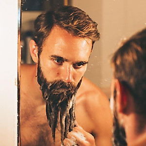 ZEUS Travel Size Beard Wash & Beard Conditioner Set for Men – Soften, Hydrates & Moisturizes - MADE IN USA (Sandalwood)