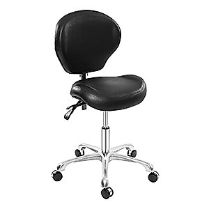 AJORAH Rolling Chair Stool with Backrest and Wheels,Adjustable Stool for Studios, Dental, Shop,Offices, Salons and Counters