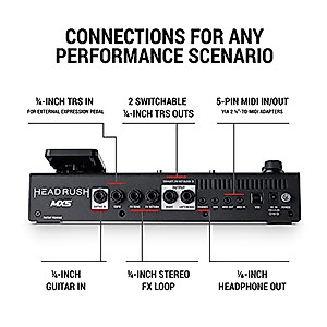 HEADRUSH MX5 - Black - Electric Guitar Multi Effects Pedal with Touch Screen, Expression Pedal, Looper, and Audio Interface